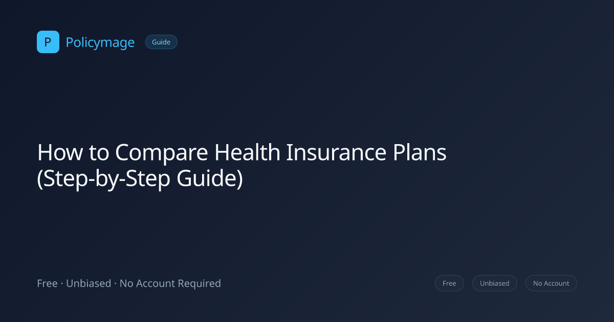 How to Compare Health Insurance Plans (Step-by-Step Guide) | Policymage